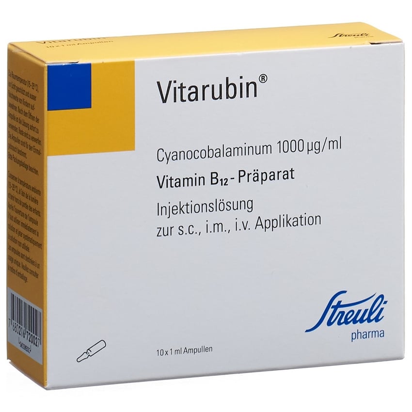 VITARUBIN sol inj 1000 mcg/ml amp 1 ml | Commander en ligne