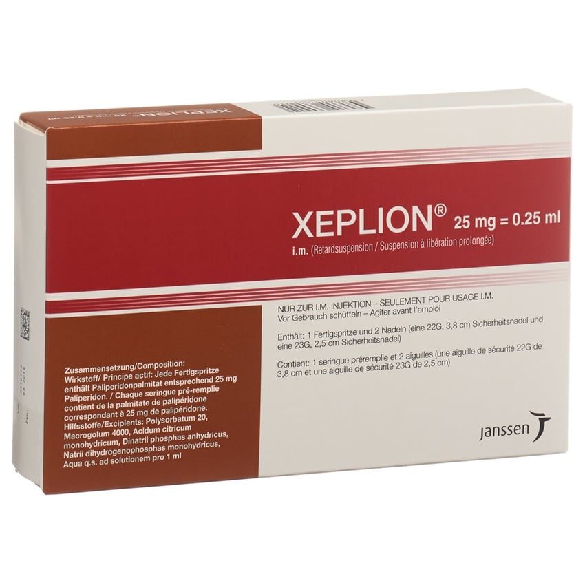 XEPLION susp inj 25 mg/0.25ml ser pré 0.25 ml | Commander en ligne