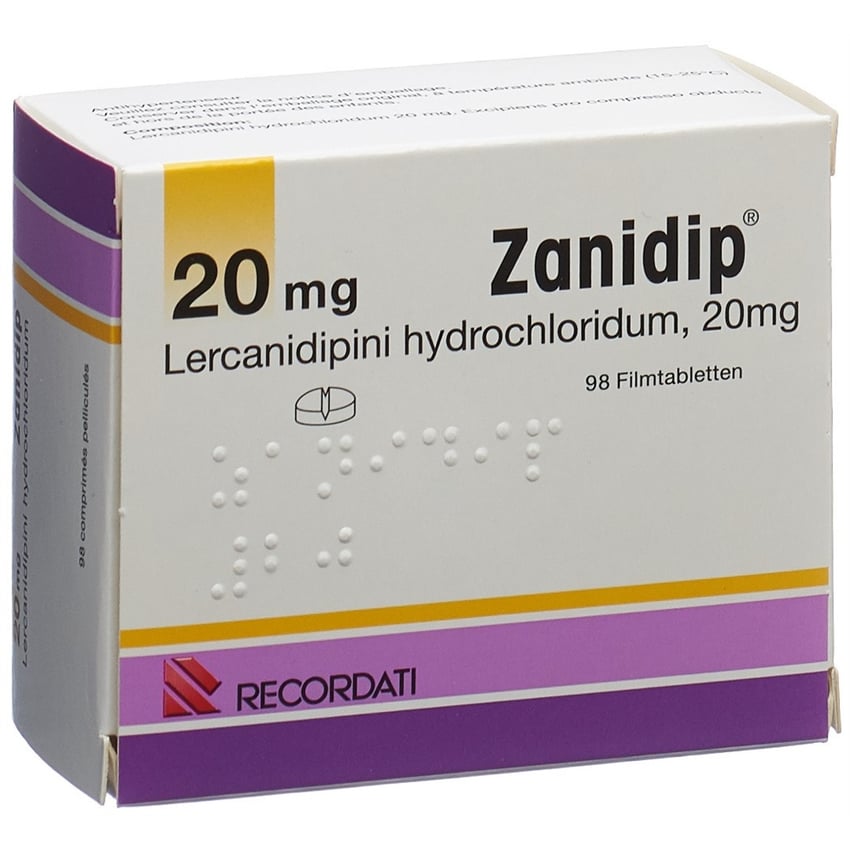 ZANIDIP Filmtabl 20 mg Blist 98 Stk | Online bestellen