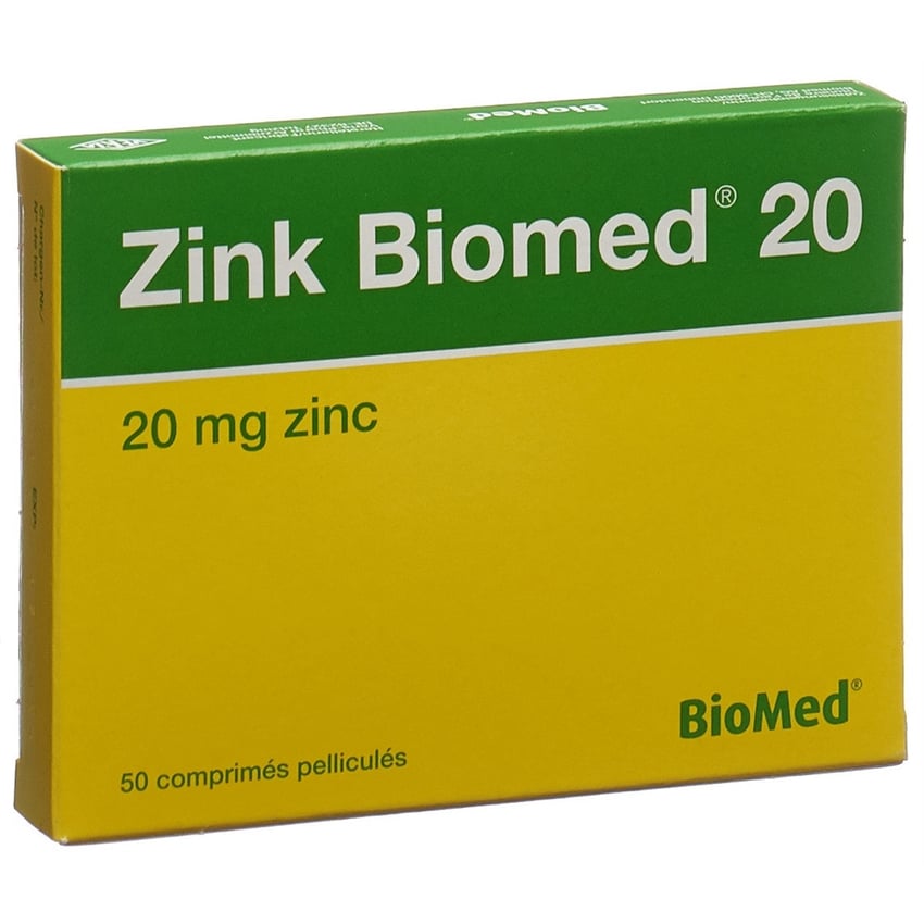 Zink Biomed 20 cpr pell blist 50 pce | Commander en ligne