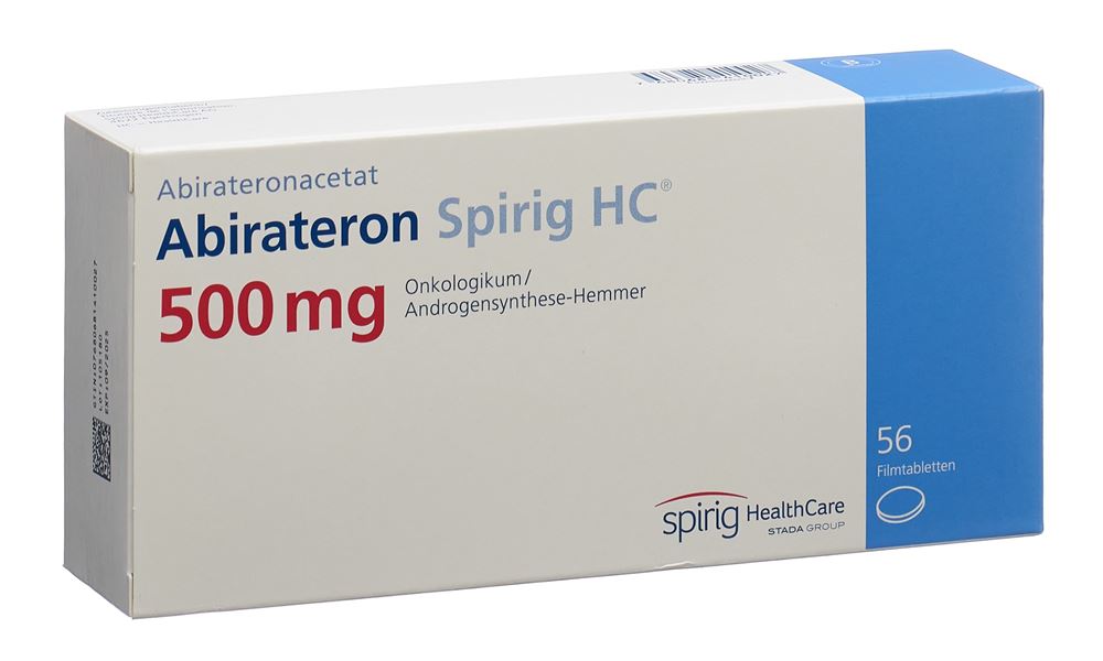 ABIRATERONE Spirig HC cpr pell 500 mg blist 56 pce | Commander en ligne