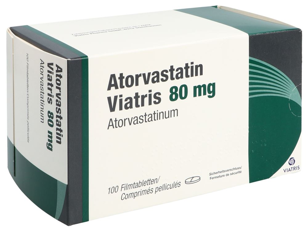 ATORVASTATINE Viatris Filmtabl 80 mg Blist 100 Stk | Online bestellen