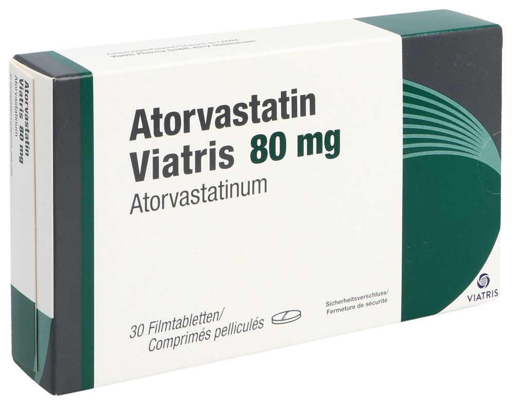 ATORVASTATINE Viatris Filmtabl 80 mg Blist 30 Stk | Online bestellen