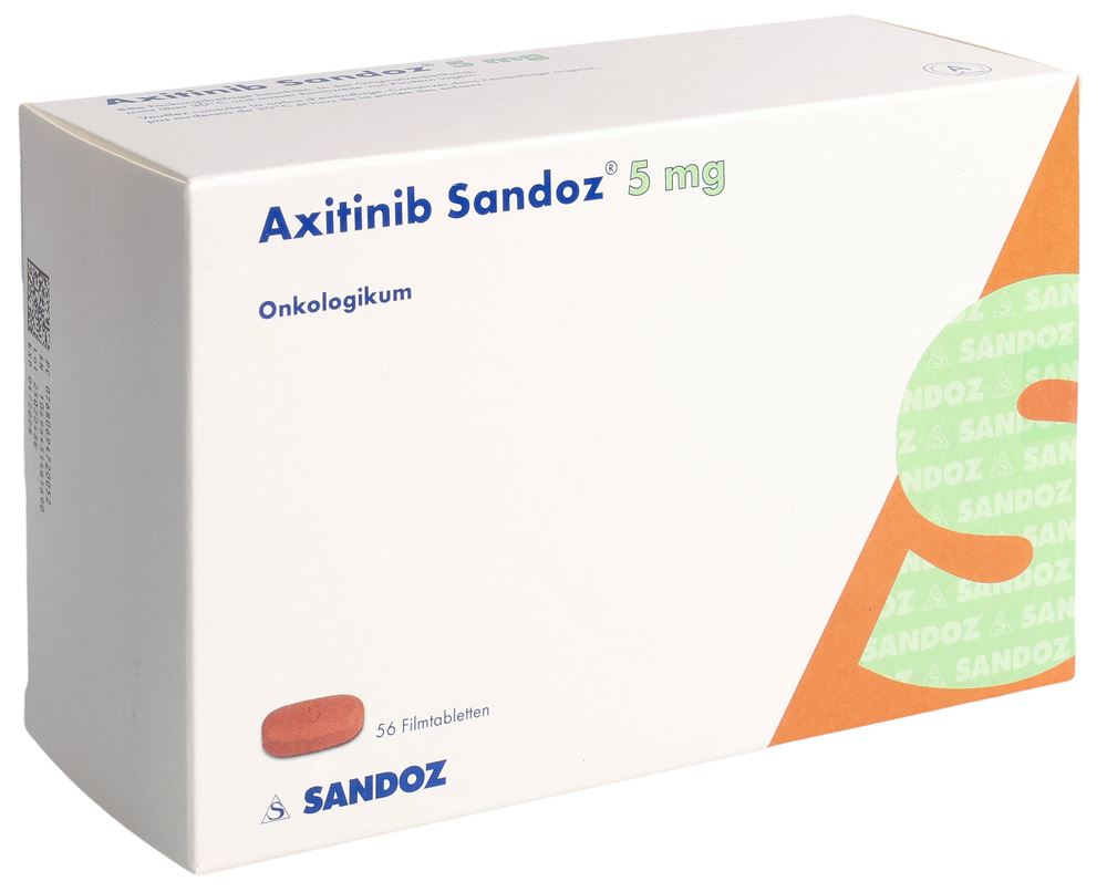 AXITINIB Sandoz cpr pell 5 mg blist 56 pce | Commander en ligne