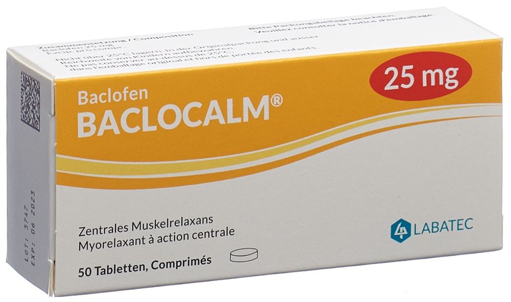 BACLOCALM cpr 25 mg blist 50 pce | Commander en ligne