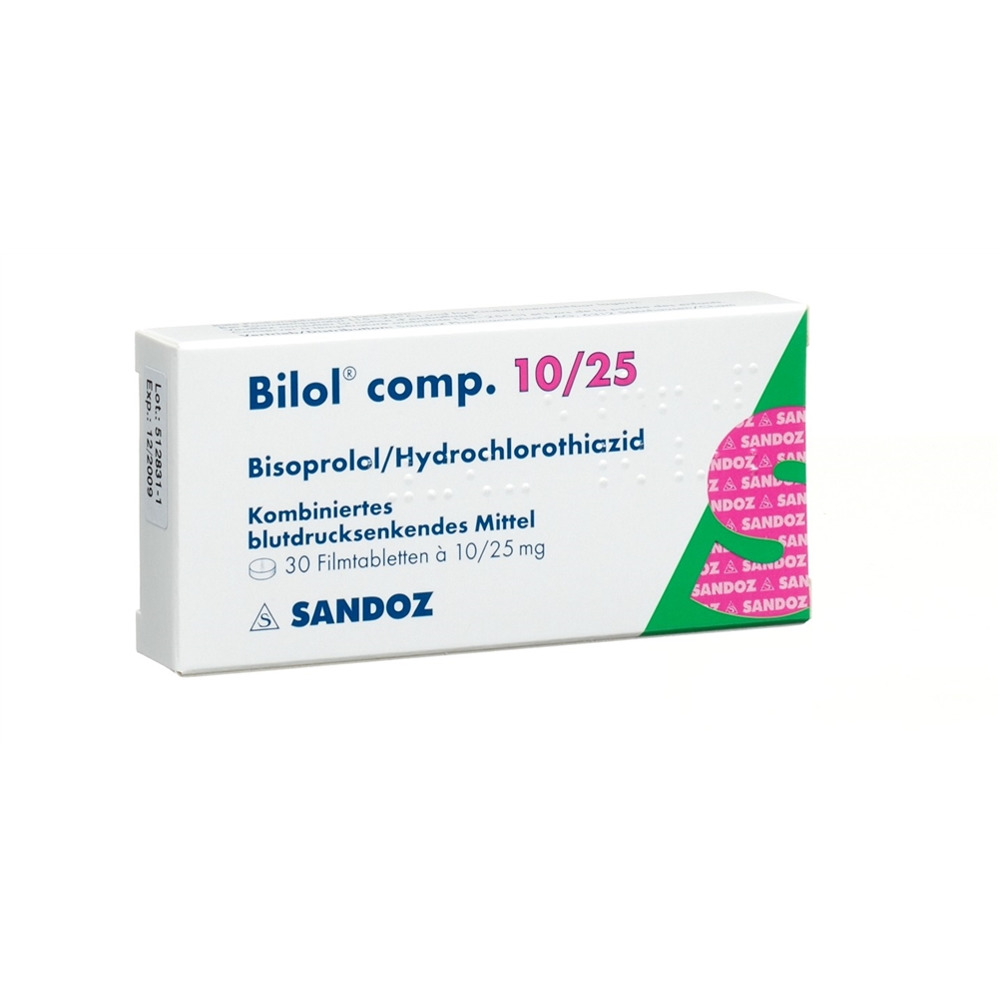 BILOL comp. Filmtabl 10/25 mg Blist 30 Stk | Online bestellen