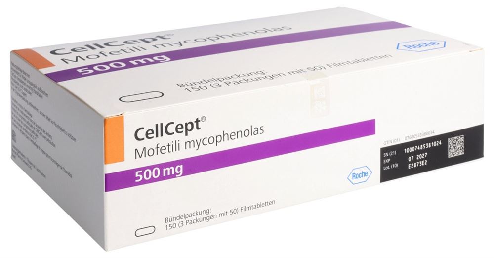 CELLCEPT Filmtabl 500 mg Blist 50 Stk | Online bestellen