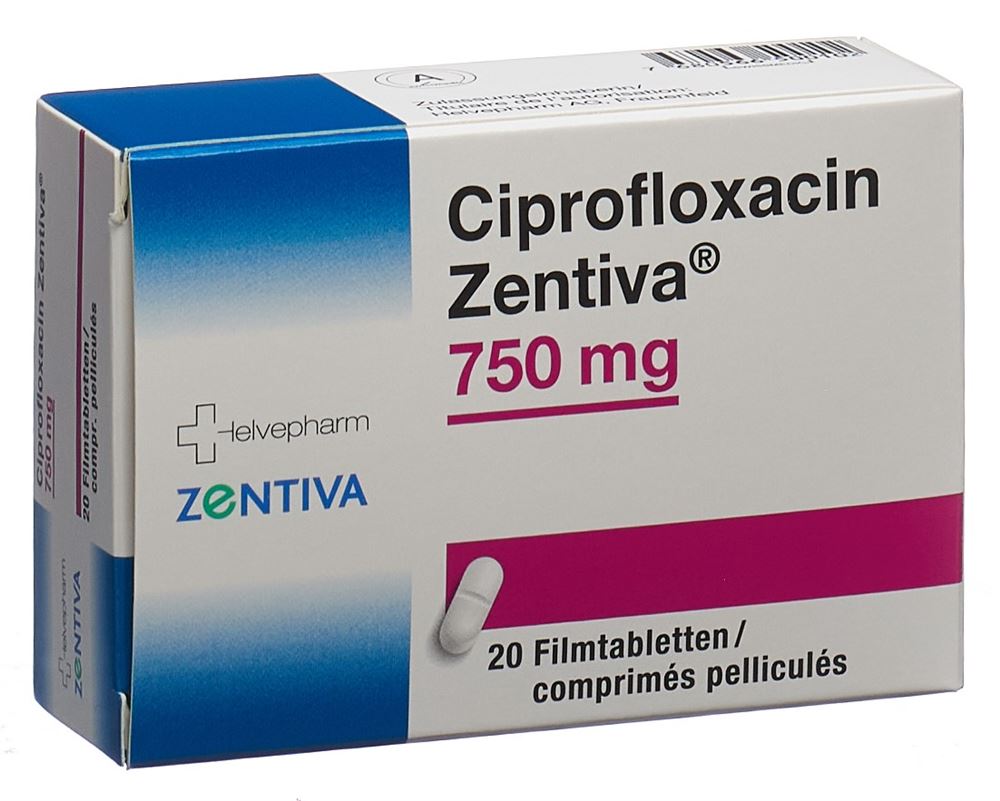 CIPROFLOXACINE Zentiva cpr pell 750 mg blist 20 pce | Commander en ligne