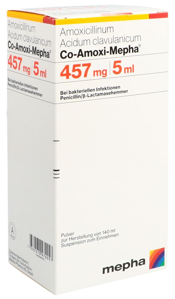CO AMOXI Mepha Plv 457 mg für Suspension Fl 140 ml | Online bestellen