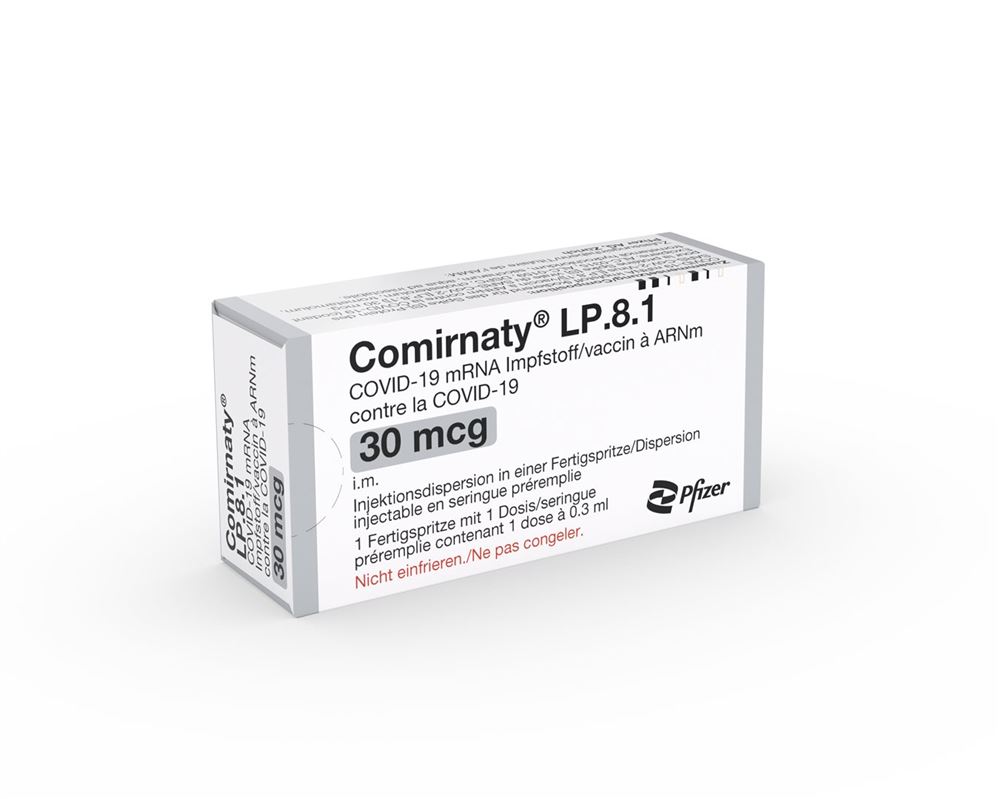 COMIRNATY LP.8.1 Inj Disp 30 mcg/Dosis Fertigspritze für Personen ab 12 Jahren Fertspr 0.3 ml ...