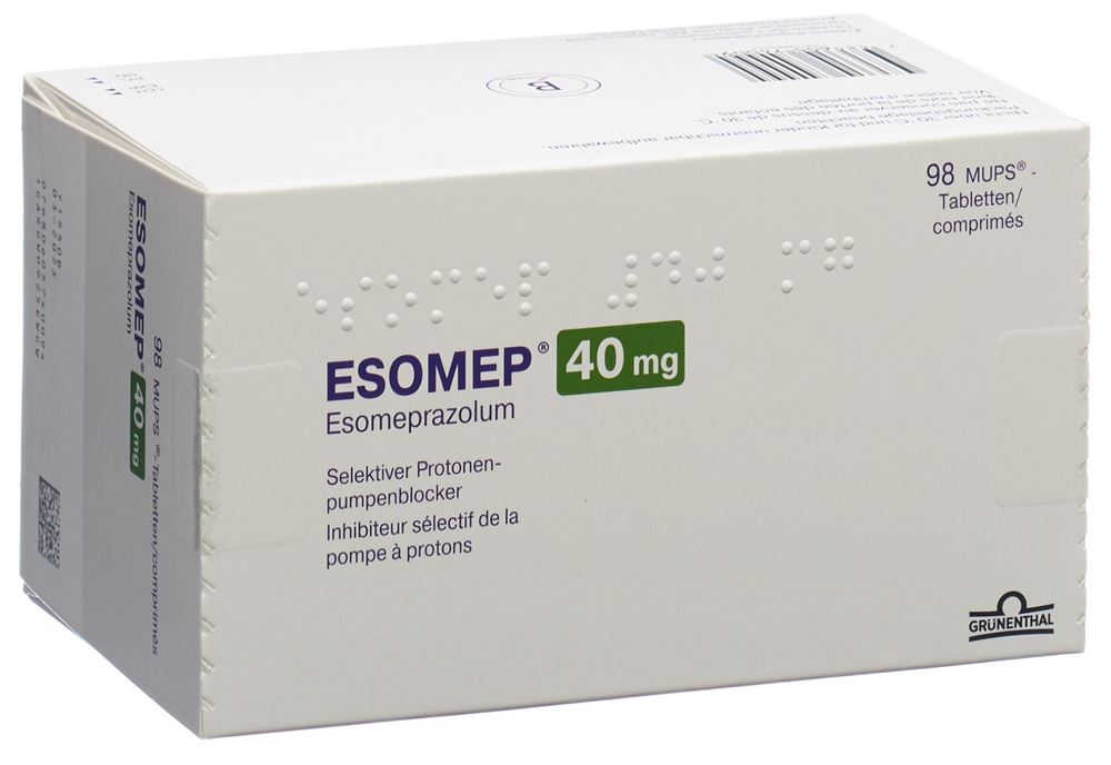 Esomep MUPS Tabl 40 mg Blist 98 Stk | Online bestellen