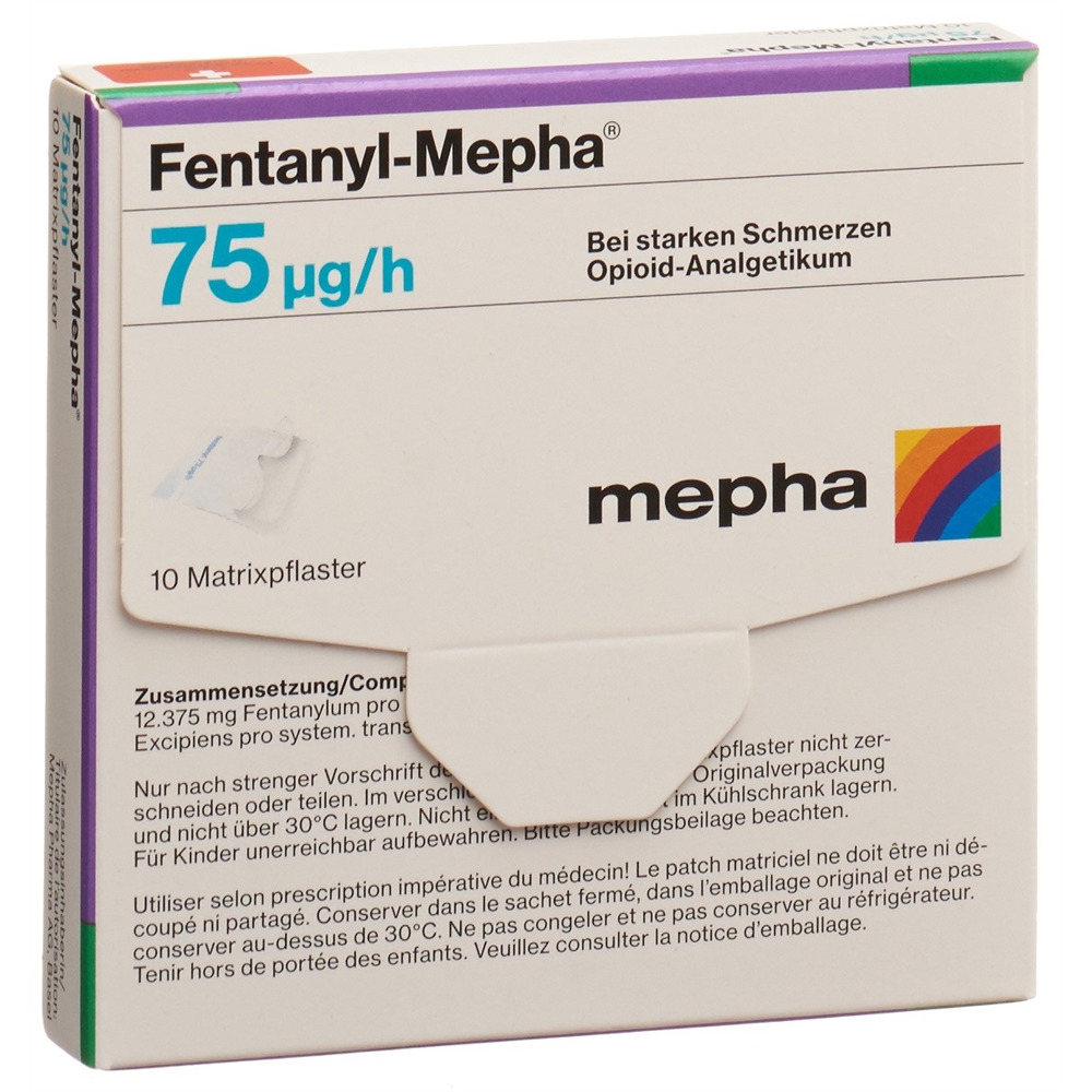 FENTANYL Mepha patchs mat 75 mcg/h 10 pce | Commander en ligne