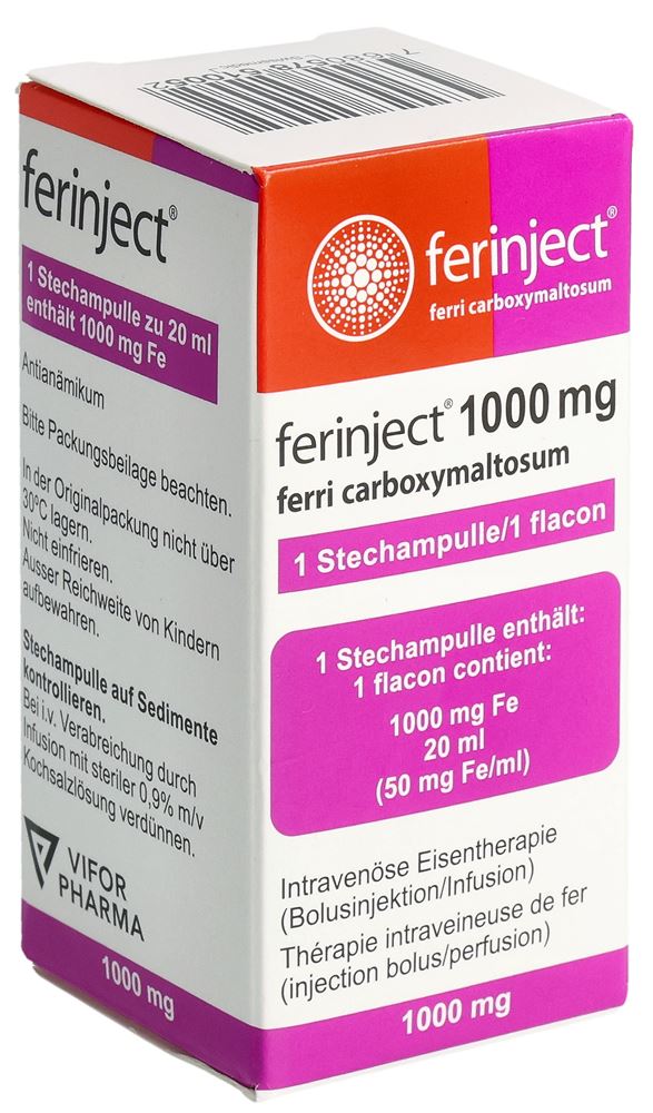 FERINJECT prép inj perf 1000 mg/20ml flac 20 ml | Commander en ligne