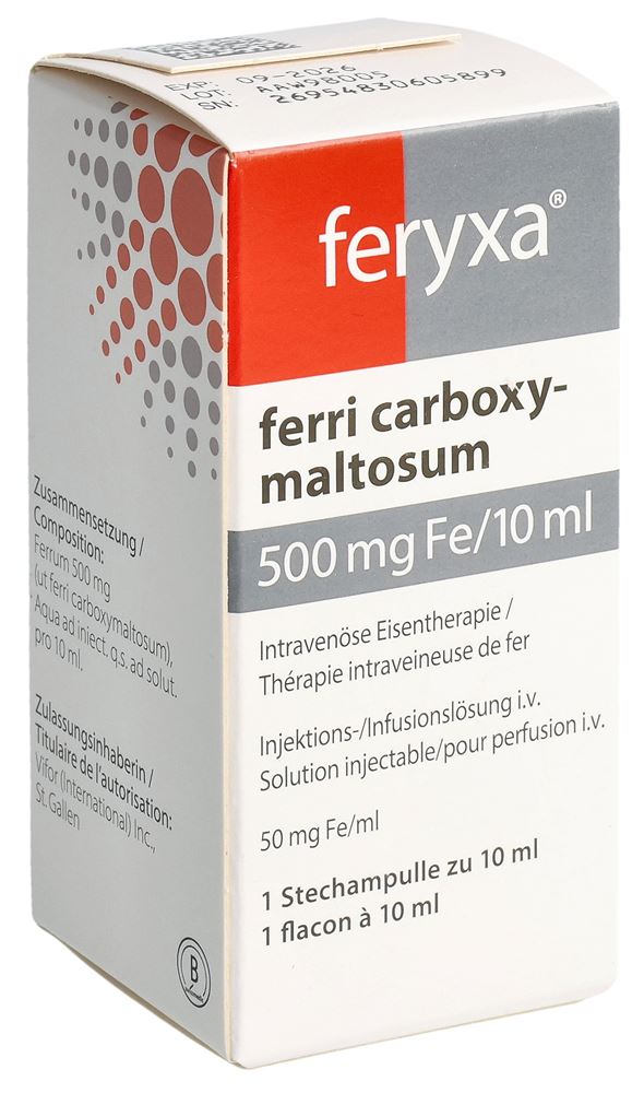 Feryxa Inj Inf Präp 500 mg/10ml Durchstf 10 ml | Online bestellen