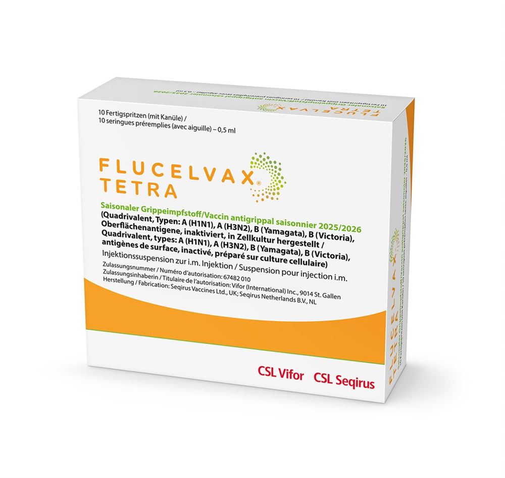 FLUCELVAX Inj Susp mit Nadel 2025/2026 Fertspr 0.5 ml | Online bestellen