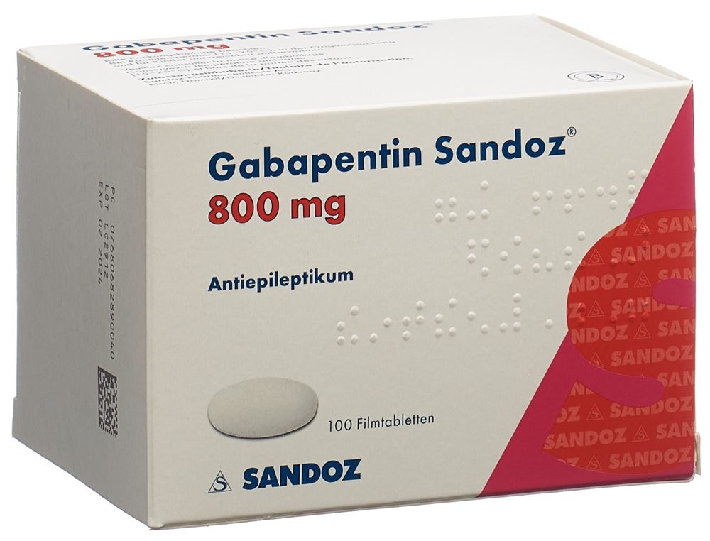 Gabapentin Sandoz Sandoz cpr pell 800 mg blist 100 pce | Ordinare online