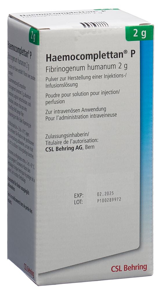 HAEMOCOMPLETTAN P subst sèche 2 g i.v. fl 1 pce | Commander en ligne