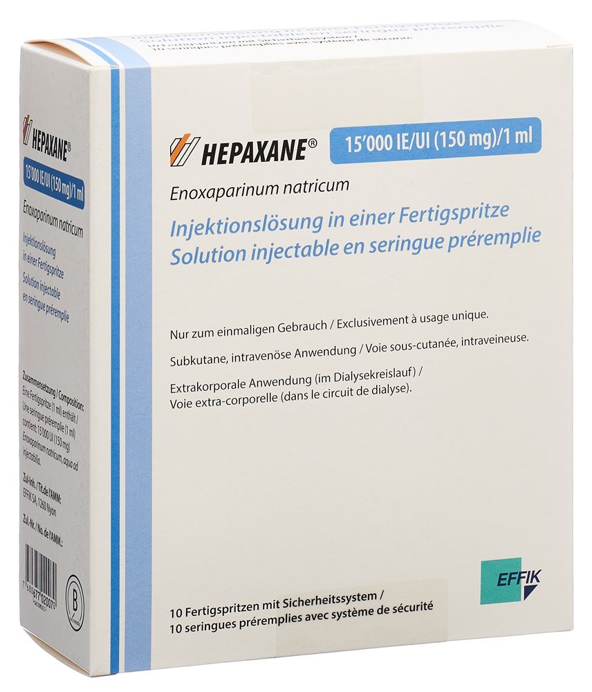 Hepaxane sol inj 150 mg/ml ser pré 10 pce | Commander en ligne