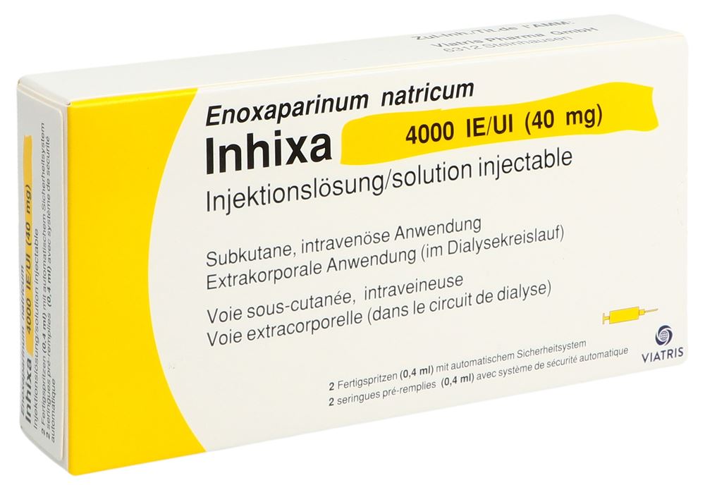 INHIXA Inj Lös 40 mg/0.4ml Fertspr 0.4 ml | Online bestellen