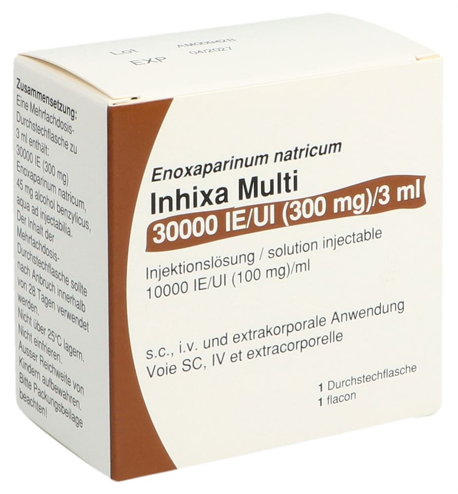 INHIXA sol inj 300 mg/3ml flac 3 ml | Commander en ligne