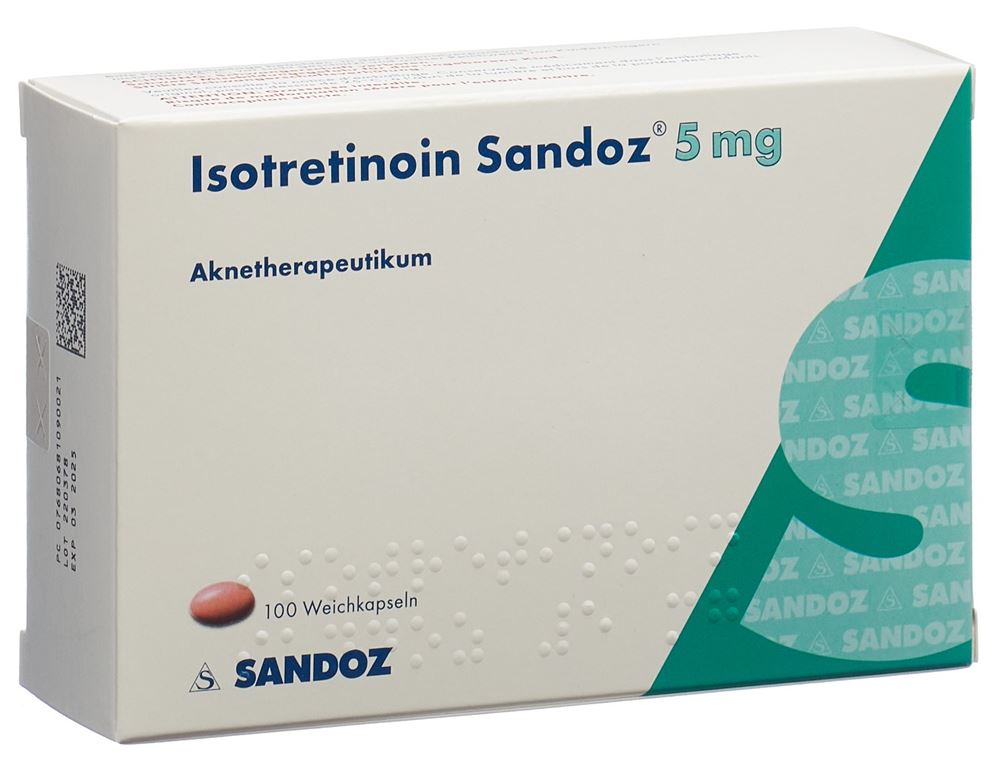 ISOTRETINOINE Sandoz caps moll 5 mg blist 100 pce | Commander en ligne