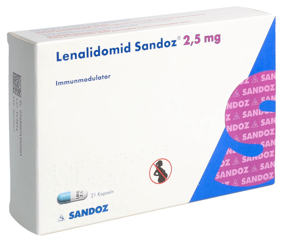 LENALIDOMID Sandoz Kaps 2.5 mg Blist 21 Stk | Online bestellen