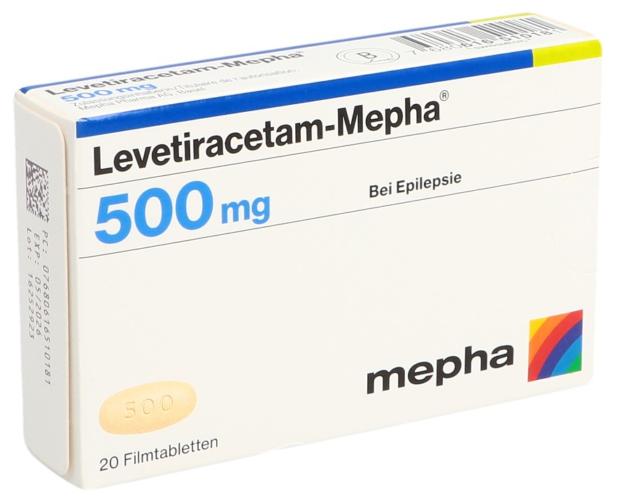 LEVETIRACETAM Mepha cpr pell 500 mg blist 20 pce | Commander en ligne