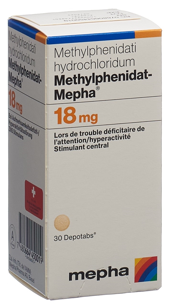 METHYLPHENIDATE Mepha Ret Tabl 18 mg Ds 30 Stk | Online bestellen