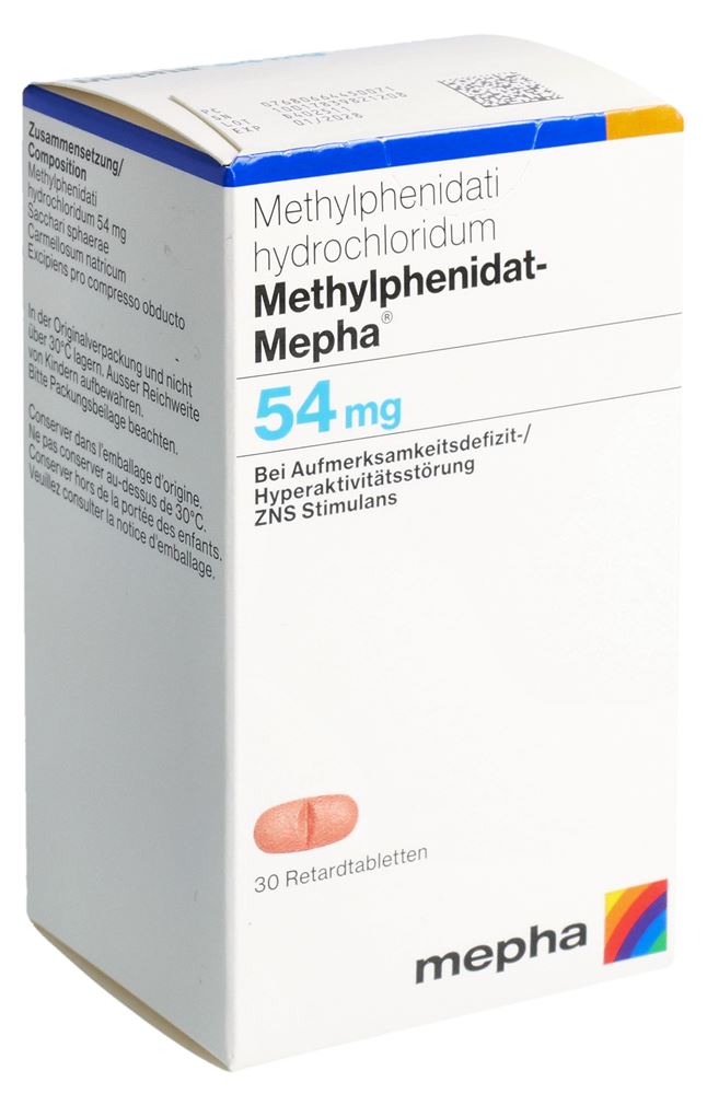 METHYLPHENIDATE Mepha Ret Tabl 54 mg Ds 30 Stk | Online bestellen
