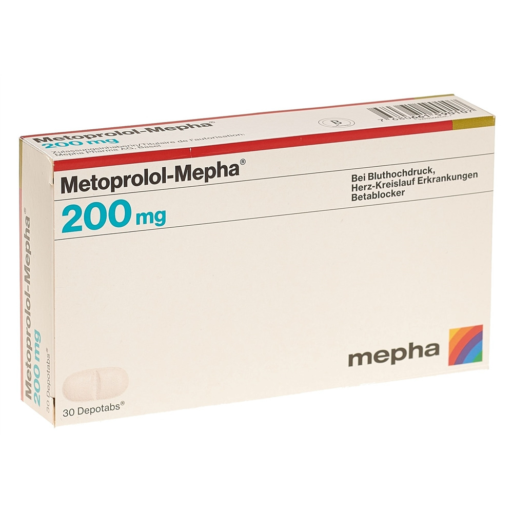 METOPROLOL Mepha Depotabs 200 mg Blist 30 Stk | Online bestellen