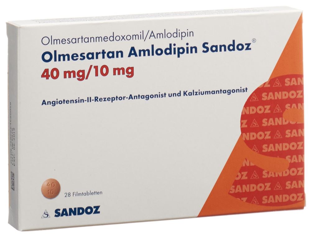 OLMESARTAN AMLODIPINE Sandoz cpr pell 40/10 mg blist 28 pce | Commander en ligne