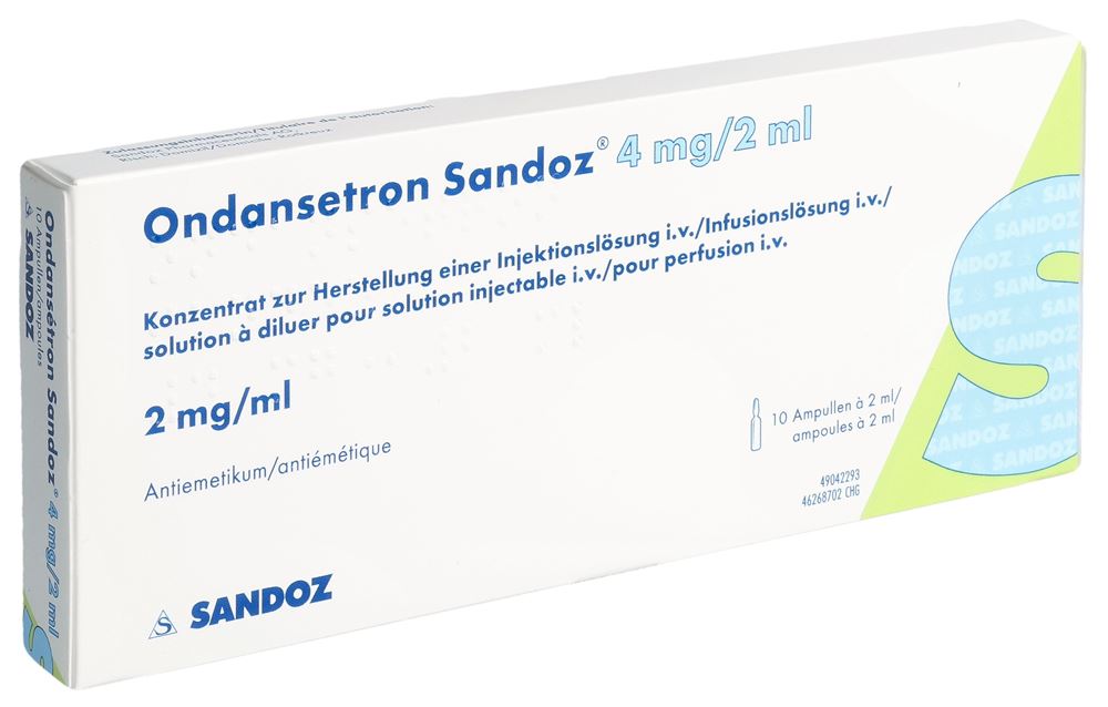 ONDANSETRON Sandoz Inf Konz 4 mg/2ml Amp 2 ml | Online bestellen