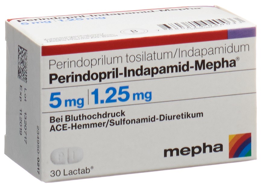 PERINDOPRIL INDAPAMID Indapamid-Mepha cpr pell 5/1.25 mg bte 90 pce ...