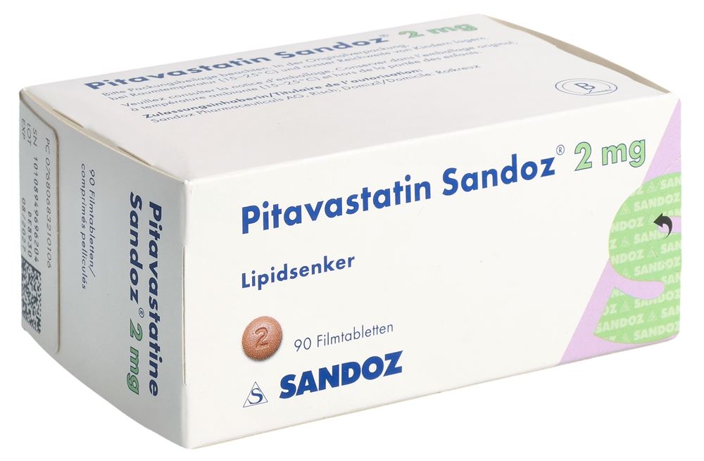 PITAVASTATIN Sandoz Filmtabl 2 mg Blist 90 Stk | Online bestellen