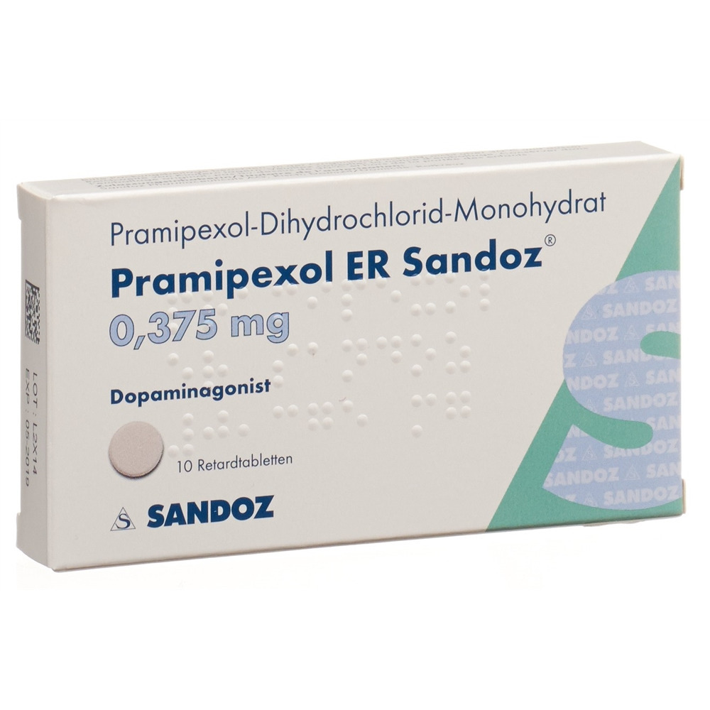 PRAMIPEXOLE Sandoz Ret Tabl 0.375 mg Blist 10 Stk | Online bestellen