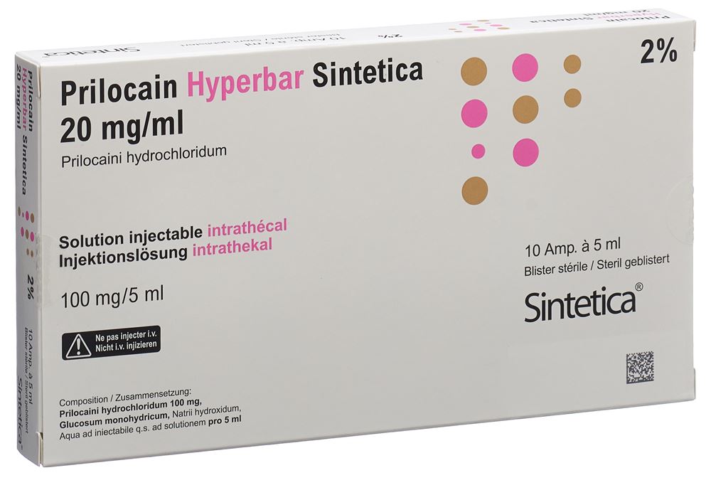 PRILOCAINE Hyperbar Sint Inj Lös 100 mg/5ml in sterilen Blister Amp 10 ...