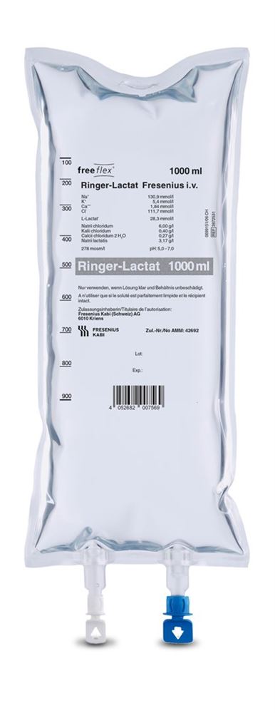 RINGER-LACTATE Fresenius sol perf 1000ml Freeflex Freeflex 10 pce ...