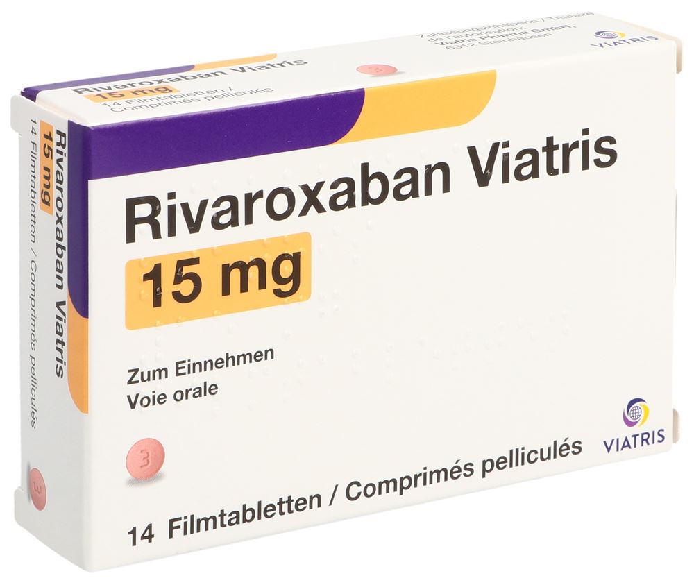 RIVAROXABAN Viatris Filmtabl 15 mg Blist 14 Stk | Online bestellen