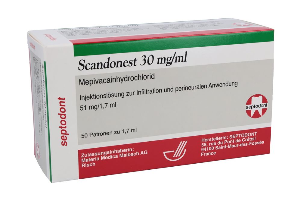 SCANDONEST sol inj 30 mg/ml cartouches 1.7 ml | Ordinare online