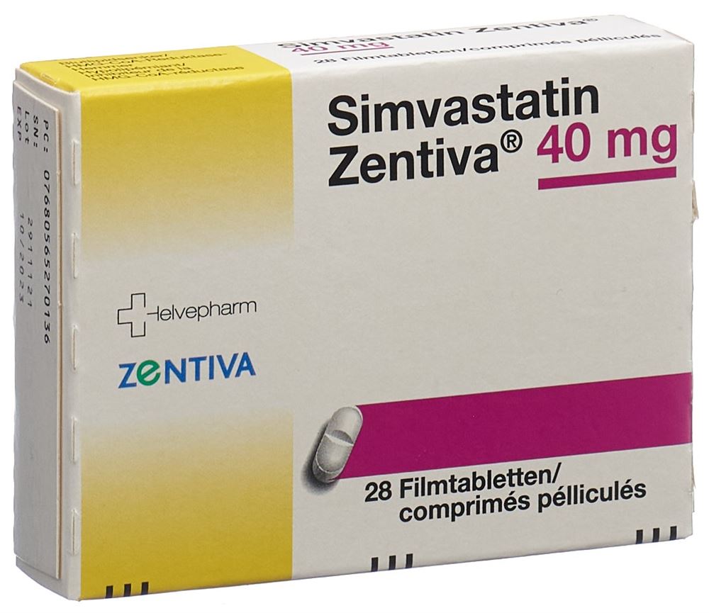 SIMVASTATINE Zentiva cpr pell 40 mg blist 28 pce | Commander en ligne