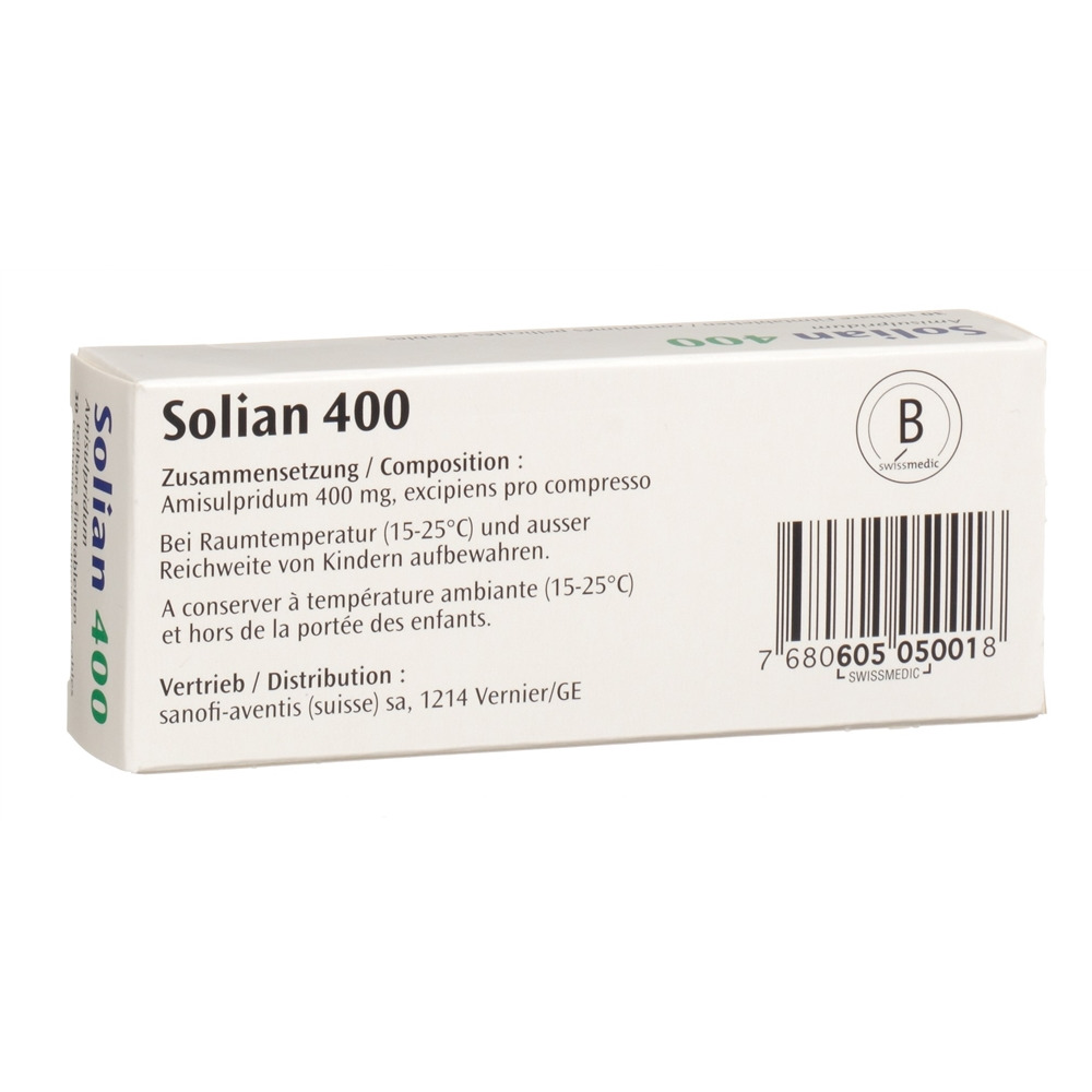SOLIAN cpr pell 400 mg sécables blist 30 pce | Commander en ligne