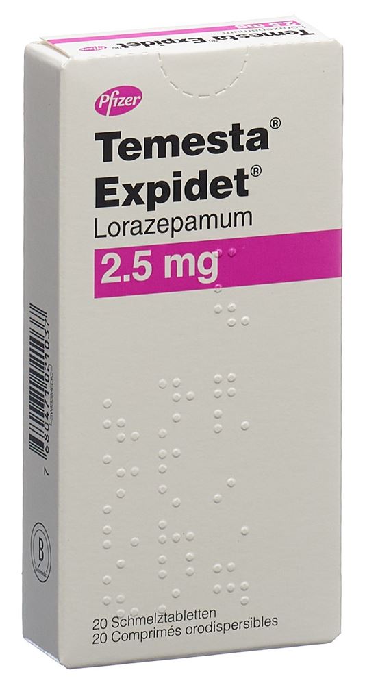Temesta Expidet Schmelztabl 2.5 mg Blist 20 Stk | Online bestellen