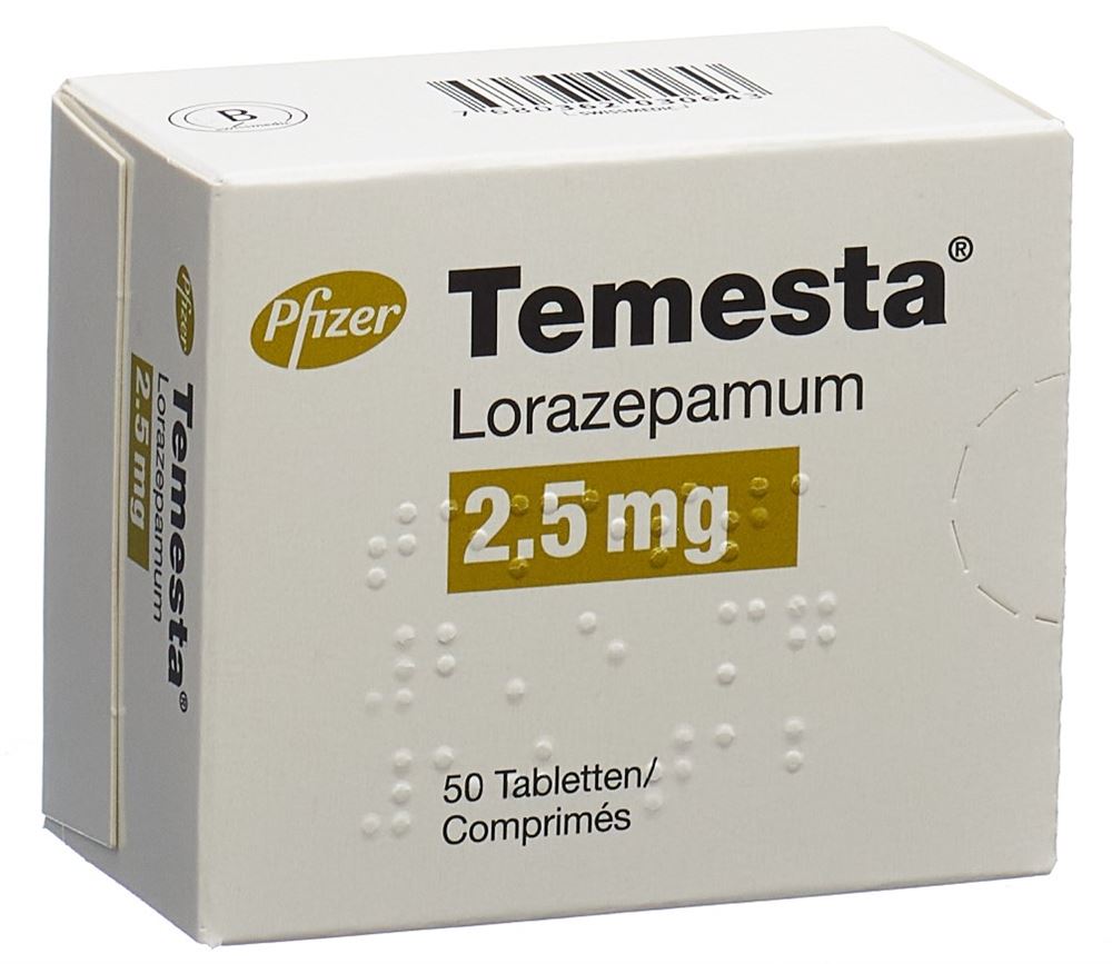 Temesta Tabl 2.5 mg Blist 50 Stk | Online bestellen