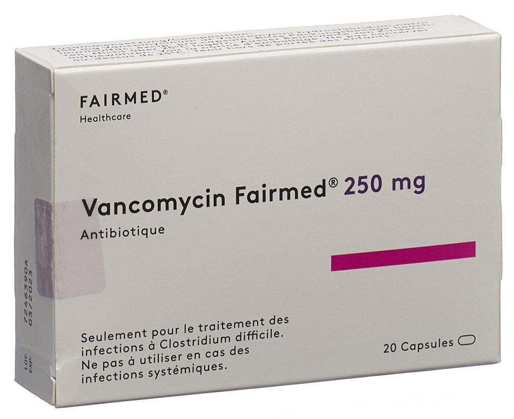 VANCOMYCINE Fairmed caps 250 mg blist 20 pce | Commander en ligne