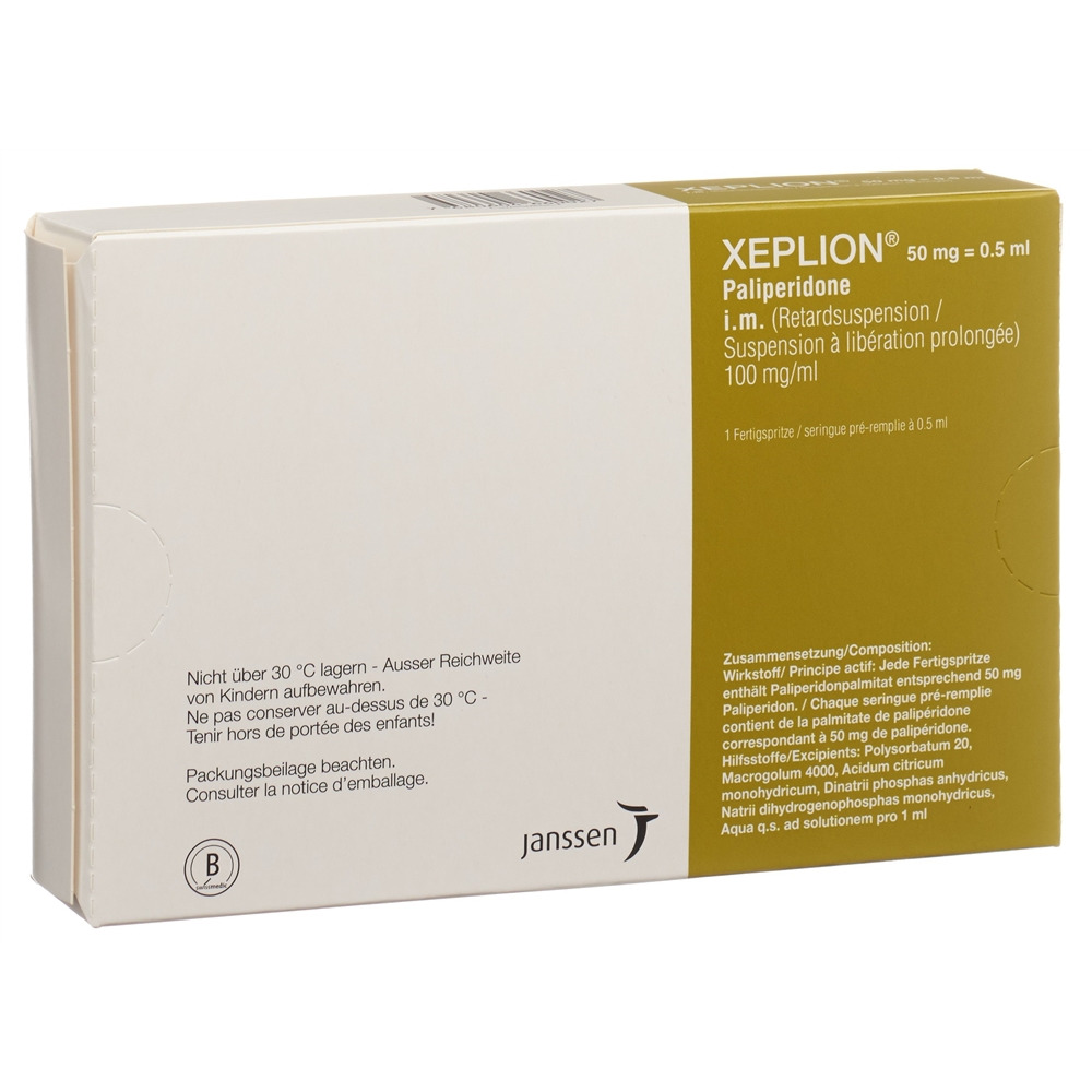 XEPLION Inj Susp 50 mg/0.5ml Fertspr 0.5 ml | Online bestellen